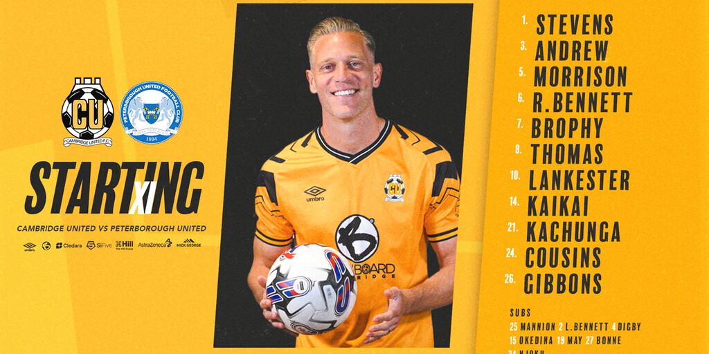 Team News: Cambridge United vs Peterborough United | Cambridge United F.C.